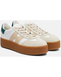 Hogan Rainbow Leather Platform Sneaker in Black | Lyst UK