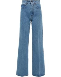 AMI Denim Tie-dye High Waisted Wide Leg Jeans in Pink | Lyst Australia
