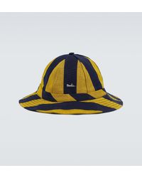 Bode Synthetic Checked Bucket Hat in Brown White (Brown) for Men | Lyst