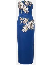 LEO LIN Ava Floral Midi Dress in Red | Lyst UK