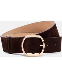 Gabriela Hearst Elster Suede Belt in Black | Lyst UK