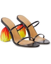 Loewe 3d Balloon Leather Sandals in Black | Lyst Australia