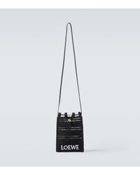 Loewe Paula's Ibiza Logo Raffia Crossbody Bag in Metallic for Men | Lyst UK