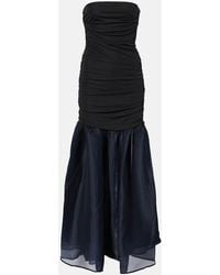 STAUD Calluna Organza Gown in Brown | Lyst UK