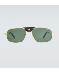 Cartier Rectangle-Frame Sunglasses in Natural for Men | Lyst UK