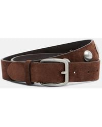 Nour Hammour Studded Suede Belt in Brown | Lyst UK