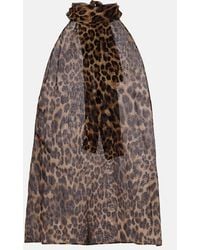 Nili Lotan Nessa Animal-Print Crew-Neck Vest in Black | Lyst UK