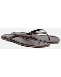 STAUD Freja Thong-Strap Sandals in Brown | Lyst UK