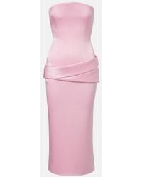 Alex Perry Dress Port Satin Crepe in Red | Lyst UK