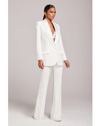 Nadine Merabi Valia Blazer in White | Lyst