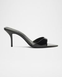 SCHUTZ SHOES Elodie Patent Stiletto Mule Sandals in Natural | Lyst