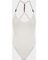 ViX Firenze Lesley One Piece Swimsuit in White | Lyst