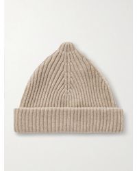 Loro Piana Juniper Ribbed Cashmere Hat in Natural | Lyst