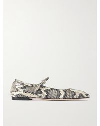 Aeyde Uma Snake Print Flats | Lyst UK