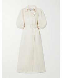 Gabriela Hearst Double-Breasted Belted Blazer in Black | Lyst UK