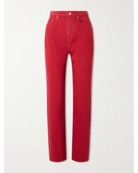 TOVE Senna Rigid High-Rise Straight-Leg Jeans in Red | Lyst UK