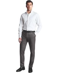 Charles Tyrwhitt Slim Fit Smart Texture Pants in Blue for Men | Lyst