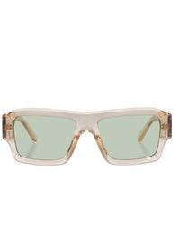 Le Specs Polygraph Rectangular Sunglasses, 55Mm in Natural | Lyst