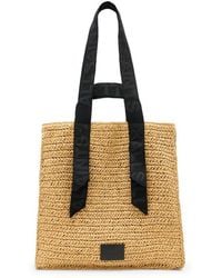 AllSaints Lullah Woven Straw Tote Bag in Natural | Lyst