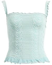 Free People So Soft Square Neck Camisole in White | Lyst