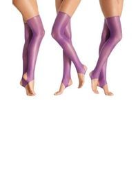 LECHERY 3-Pack Fashion Colored Stirrup Thigh High Stockings in White | Lyst