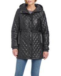 Kate Spade Water Resistant Diamond Quilted Jacket in Green | Lyst
