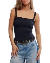 Free People So Soft Square Neck Camisole in White | Lyst
