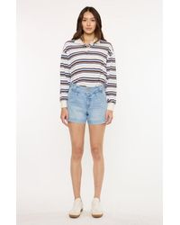 Kancan Bellini High Rise Shorts in Blue | Lyst