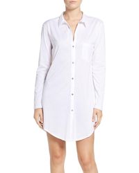 Hanro Cotton Deluxe Long Tank Nightgown in Black - Lyst
