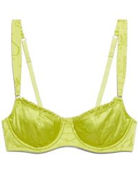 Savage x Fenty Heavenly Satin Unlined Balconette Bra in Yellow | Lyst