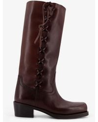 Paris Texas Roxanne Leather Boots in Black | Lyst UK