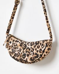 Oliver Bonas Becky Leopard Print Quilted Weekend Bag in Brown | Lyst UK