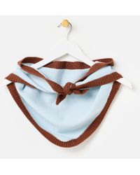Oliver Bonas Light & Brown Hooded Tassel Scarf in Blue | Lyst UK