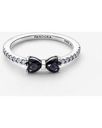 PANDORA Bridgerton Bow Ring in Blue | Lyst UK