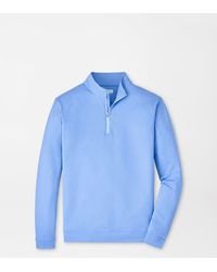 Peter Millar Perth Basketweave Performance Quarter-Zip in Purple for ...