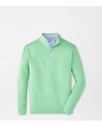 Peter Millar Perth Basketweave Performance Quarter-Zip in Purple for ...