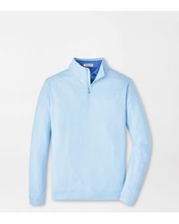 Peter Millar Perth Cross-Hatch Performance Quarter-Zip in White for Men ...