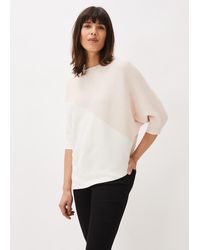 Phase Eight Madison Printed Asymmetric Hem Jumper in Red | Lyst UK