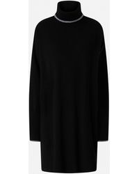 Pinko Elegant Strapless Dress With Voluminous Sleeves And Ruched Bodice ...