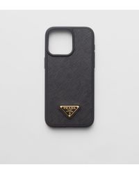 Prada Studded Cover For Iphone 16 Pro Max in Grey | Lyst UK