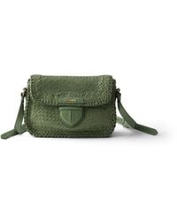 Prada Woven Leather Mini Bag in Natural | Lyst UK