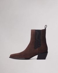 Rag & Bone Footwear > Boots Joni Suede Chelsea Boot Boots in Natural | Lyst