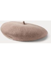 Ralph Lauren Script-Logo Felted Wool Beret in Blue | Lyst UK