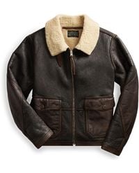 Men's RRL Leather jackets On Sale - Lyst