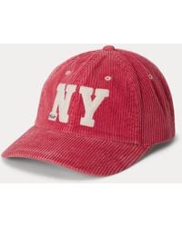 Polo Ralph Lauren Ny Patch Twill Ball Cap in Red for Men | Lyst UK