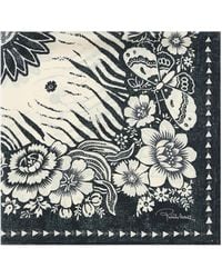 Roberto Cavalli Zebra Mirro- Monogram Scarf in Green | Lyst UK