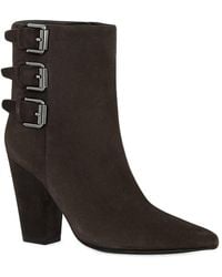 Rebecca Minkoff Janinepmbt Suede Bootie in Brown | Lyst