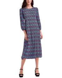 Draper James Fiona Wrap Midi Dress in Red | Lyst UK