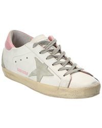 Golden Goose Superstar Leather & Suede Sneaker in Red | Lyst