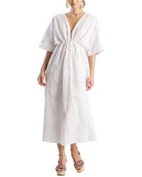 Natori Onsen Caftan in Yellow | Lyst